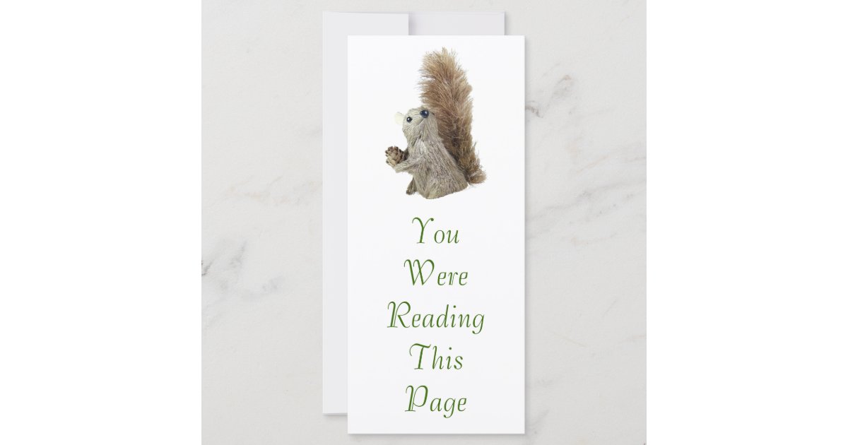 Squirrel Puppet Bookmark Template | Zazzle