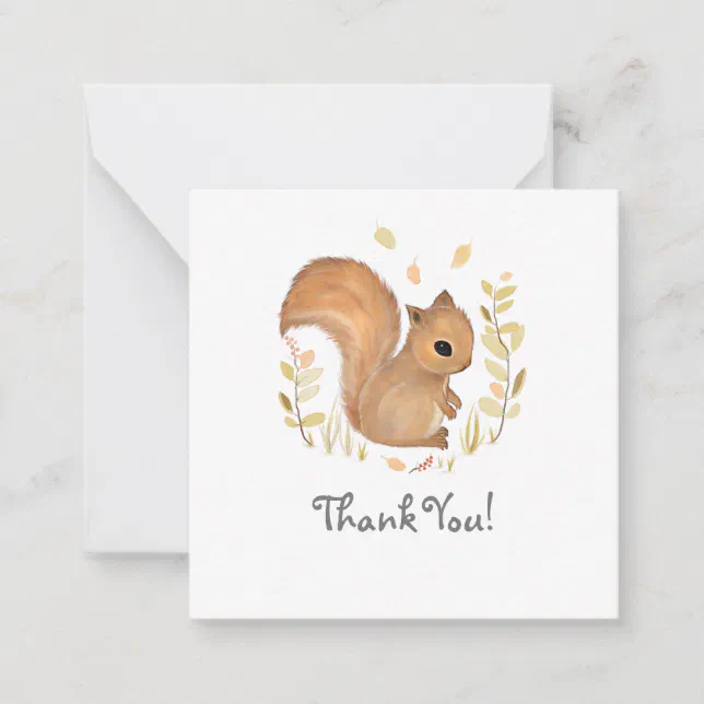 Squirrel Thank You Note cards | Zazzle