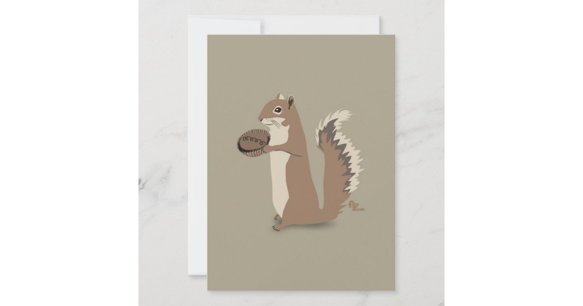 Squirrel Thank You Note Invitation | Zazzle