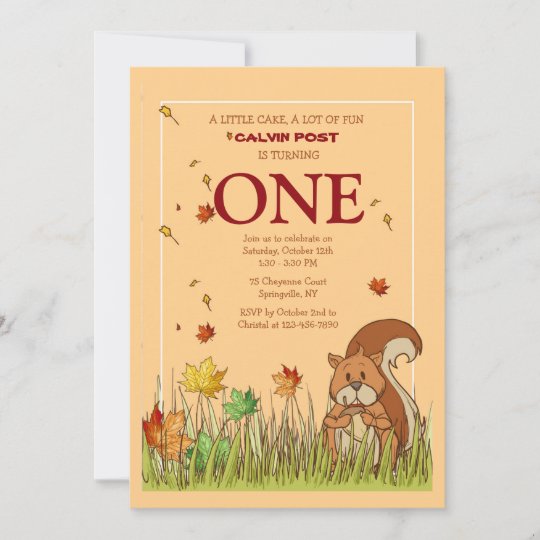 Squirrel with Acorn Invitation | Zazzle.com