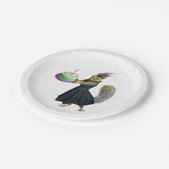 Squirrel with Cake Paper Plates | Zazzle