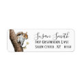 Squirrel Woodland Script Address Label | Zazzle