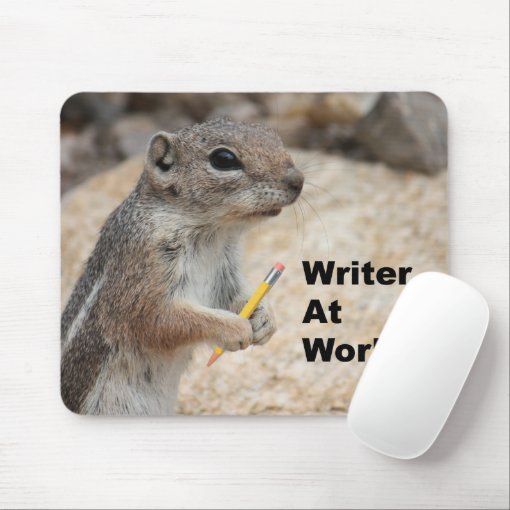 Squirrel Writer Mousepad | Zazzle