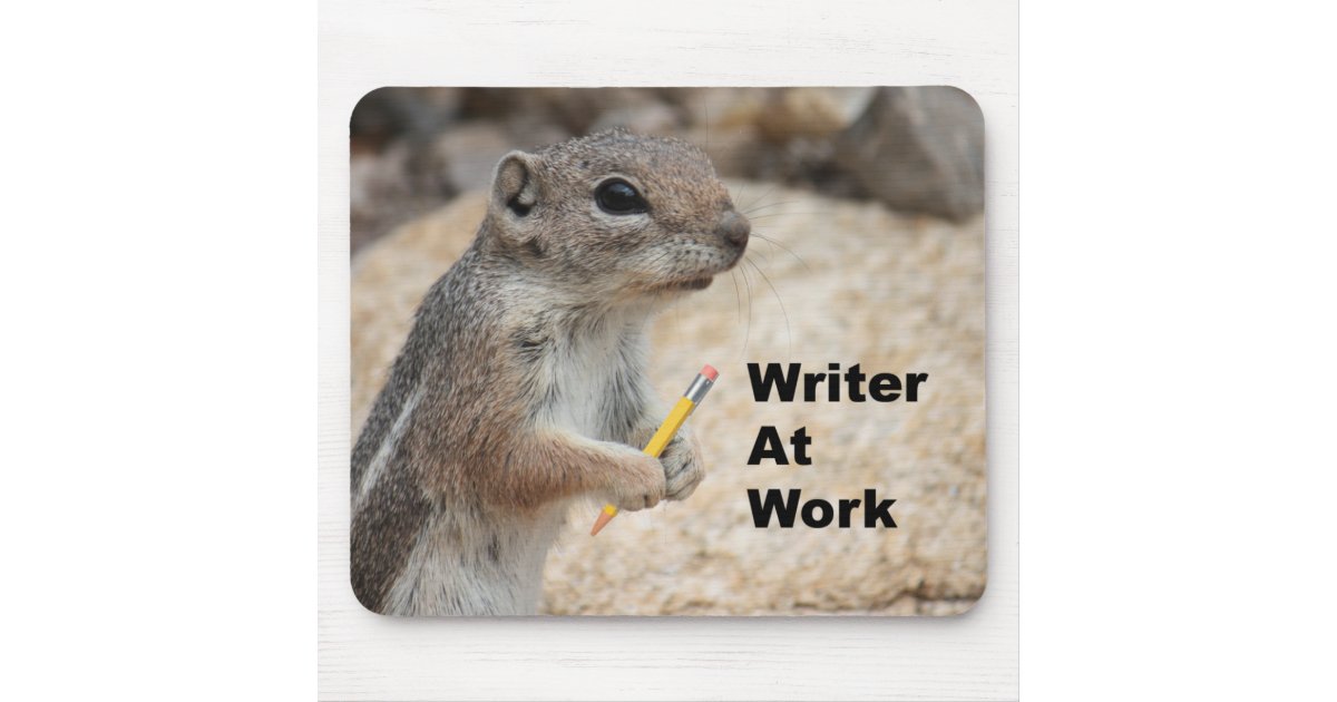 Squirrel Writer Mousepad | Zazzle