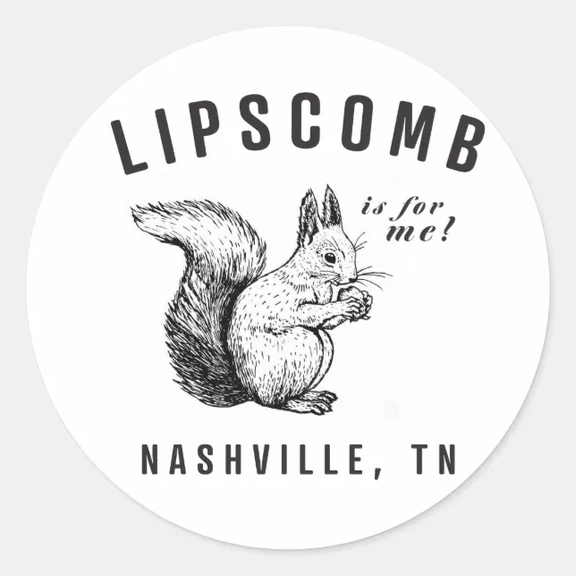 Squirrels of Lipscomb Stickers | Zazzle