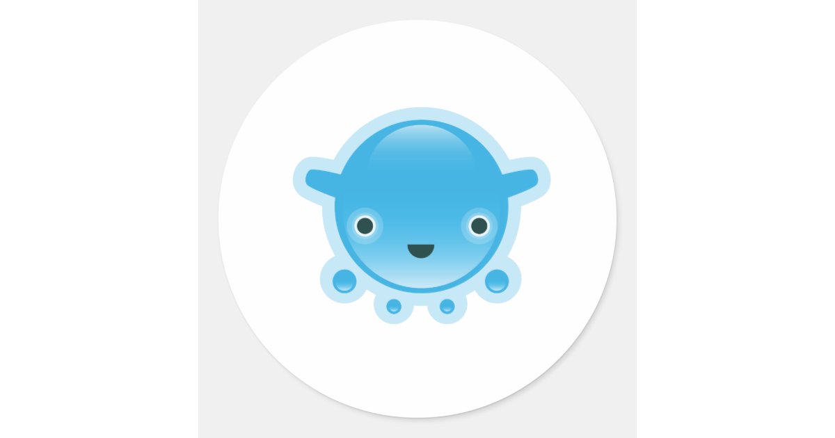 Squishies Blue Bubbo Stickers | Zazzle