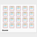Squishing You a Happy Easter Square Sticker | Zazzle