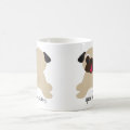 Squishy Face Curly Tails Fawn Pug Mug | Zazzle
