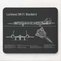 SR-71 Blackbird - Airplane Blueprint Plans PD Mouse Pad | Zazzle