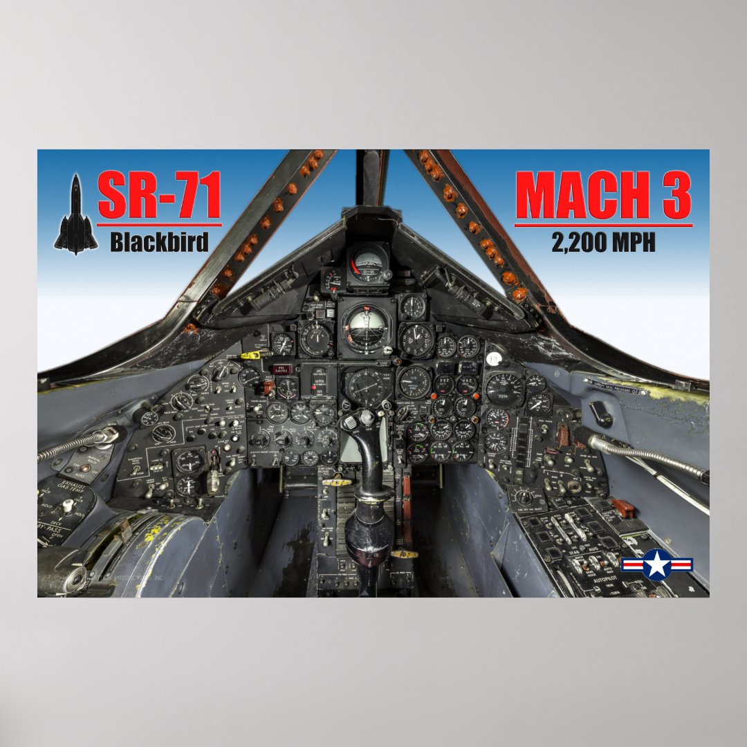 SR-71 BLACKBIRD COCKPIT POSTER | Zazzle