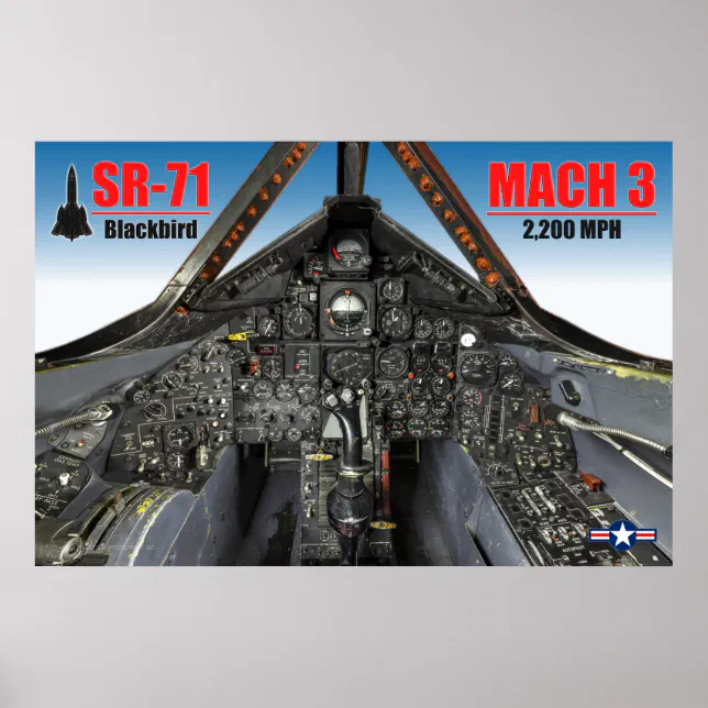 SR-71 BLACKBIRD COCKPIT POSTER | Zazzle