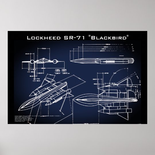 SR-71 Blueprint Poster | Zazzle.com
