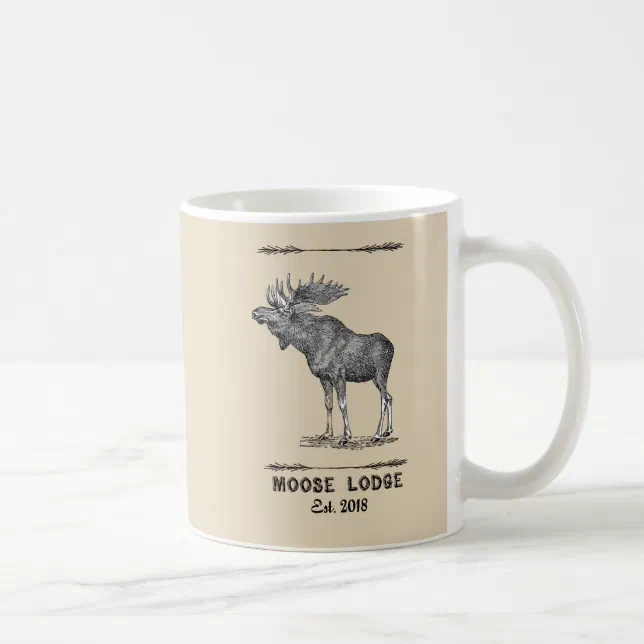 SRBC Moose Lodge Tan Mug est 2018 | Zazzle