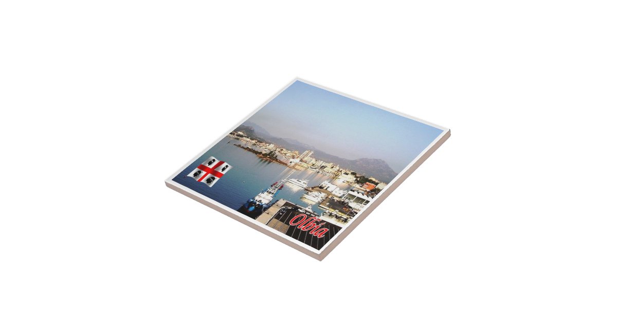 SRD056 OLBIA, Port, Sardinia, Italy, Ceramic Tile | Zazzle