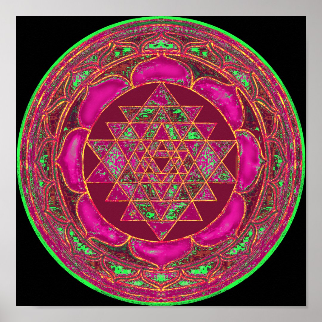 Sri Lakshmi Yantra Mandala Poster | Zazzle