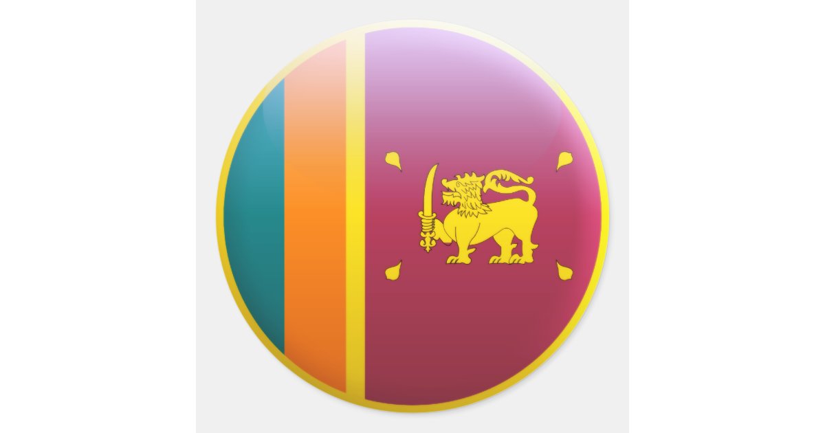 Sri Lanka Flag Classic Round Sticker | Zazzle