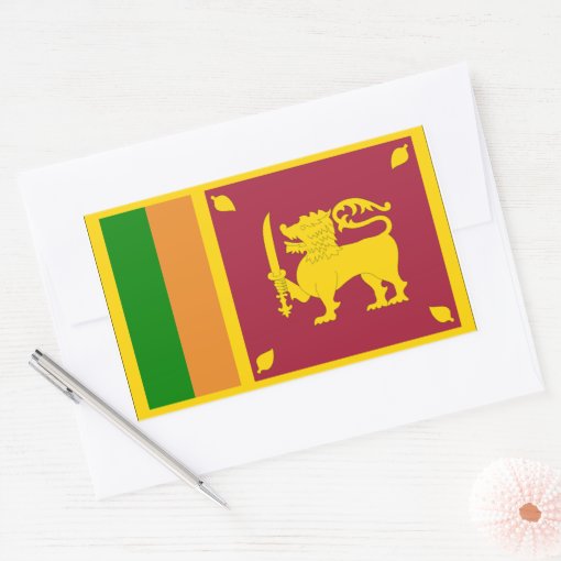Sri Lanka Flag Rectangular Sticker | Zazzle