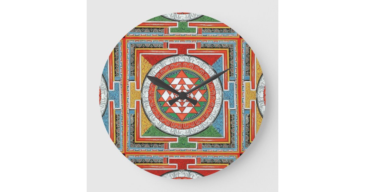 Sri Yantra Clock! Large Clock | Zazzle