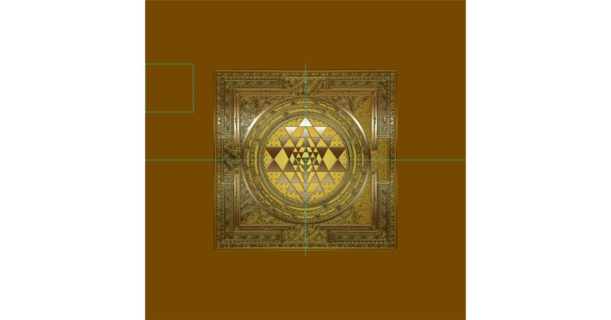 Sri Yantra Gold - Fabric | Zazzle