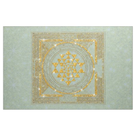 Sri Yantra Gold - Fabric | Zazzle