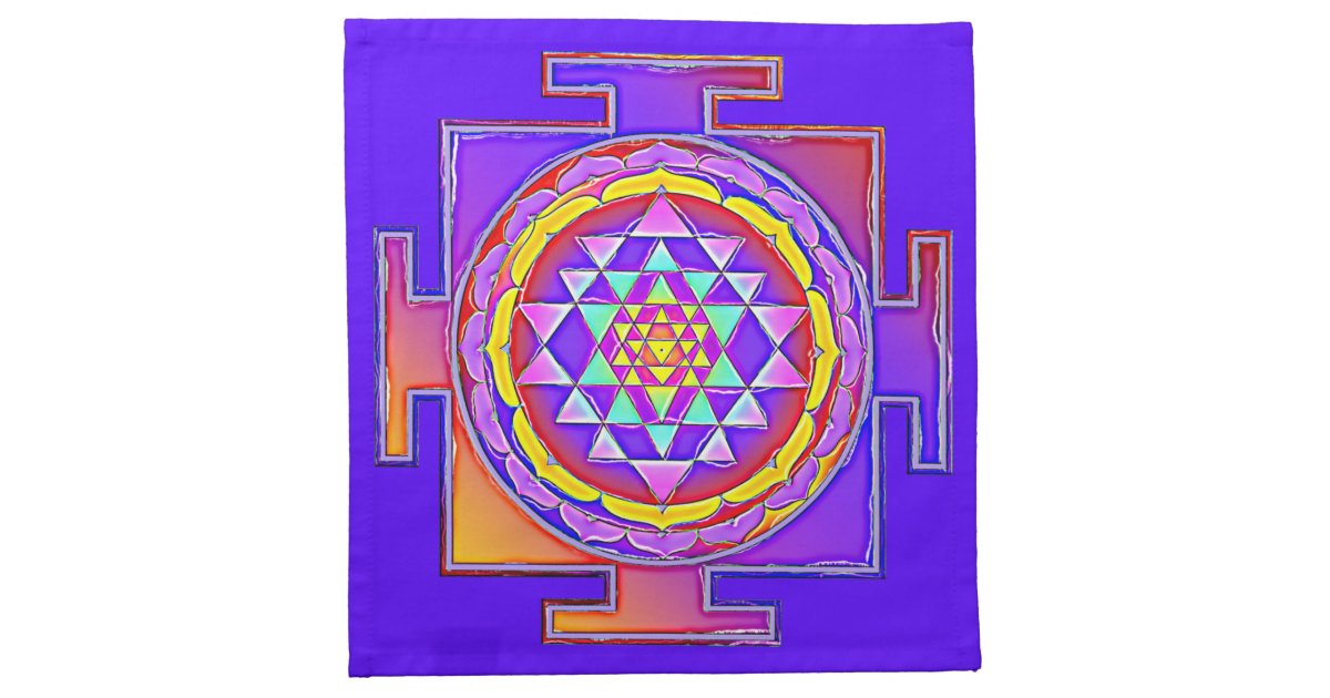 Sri Yantra - Hinduism Symbol Design 1 Cloth Napkin | Zazzle