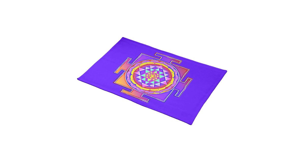 Sri Yantra - Hinduism Symbol Design 1 Cloth Placemat | Zazzle