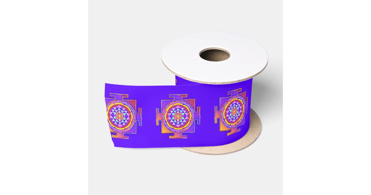 Sri Yantra - Hinduism Symbol Design 1 Satin Ribbon | Zazzle