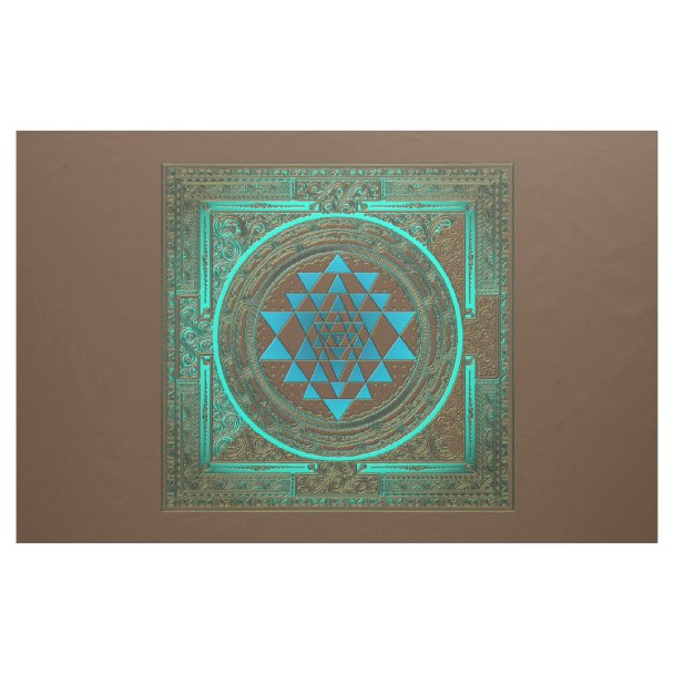 Sri Yantra Gold - Fabric | Zazzle