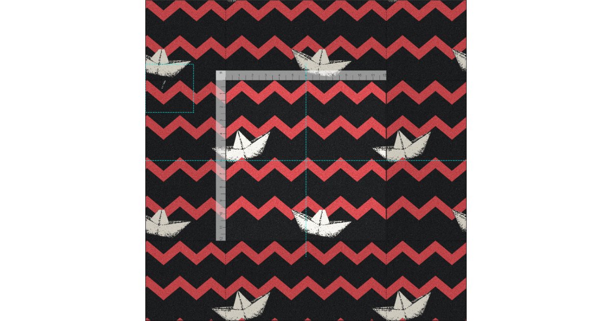 SS Georgie Boat Chevron Pattern Fabric | Zazzle