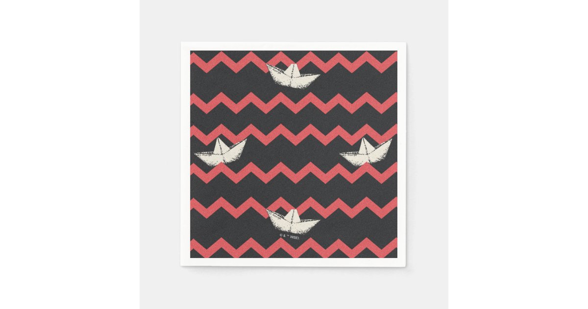 SS Georgie Boat Chevron Pattern Napkins | Zazzle