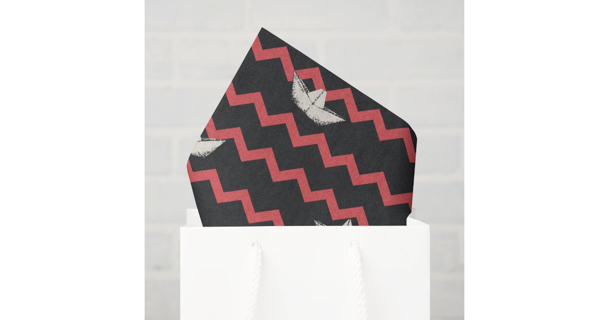 SS Georgie Boat Chevron Pattern Tissue Paper | Zazzle