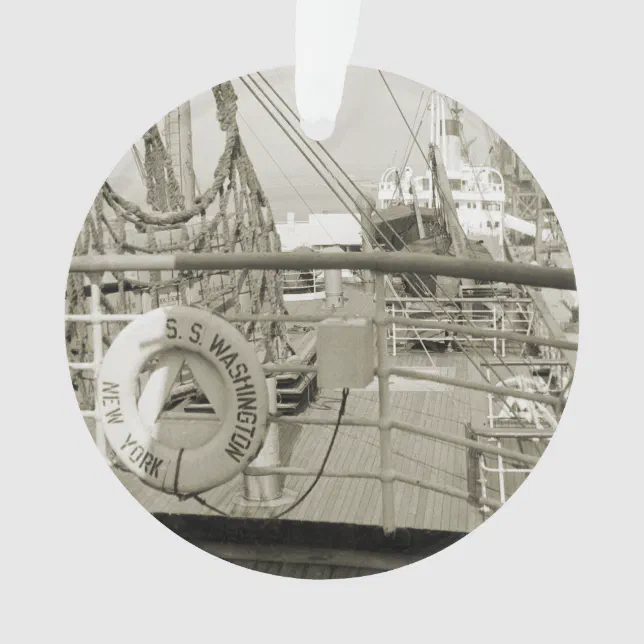 SS Washington Luxury Liner Cruise Ship 1930's Deck Ornament | Zazzle