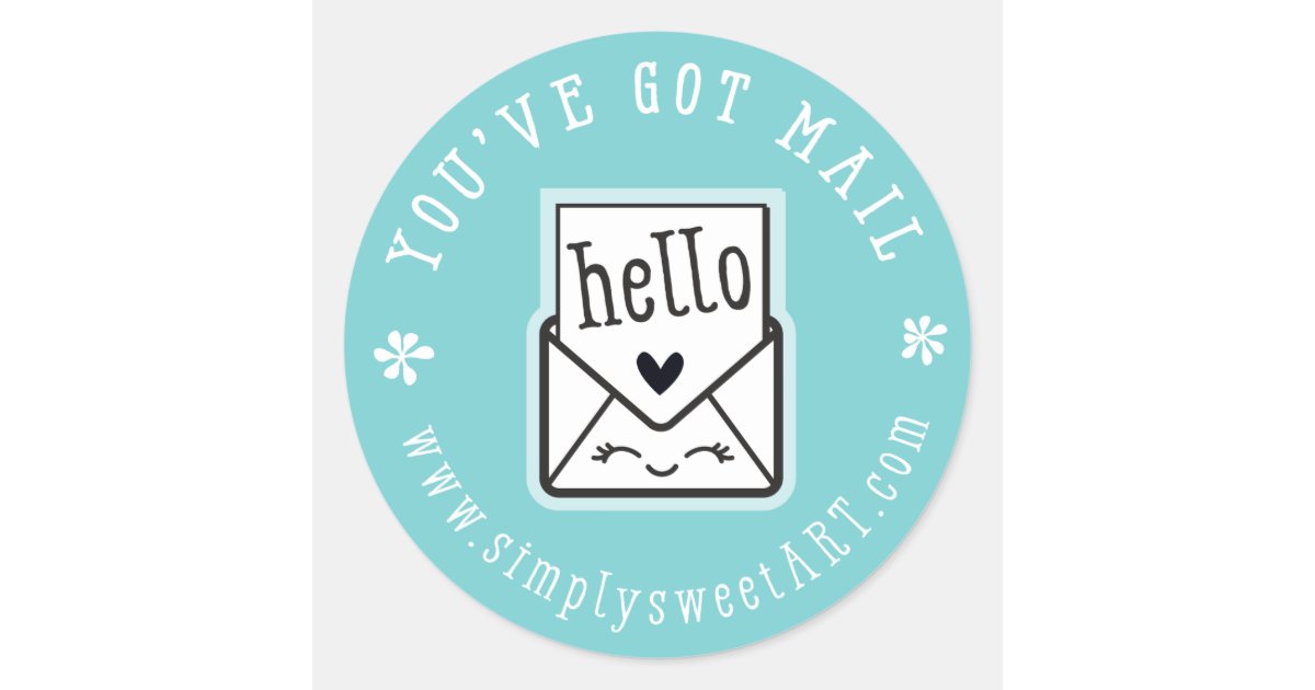 SSA STICKER - you've got mail - mint | Zazzle