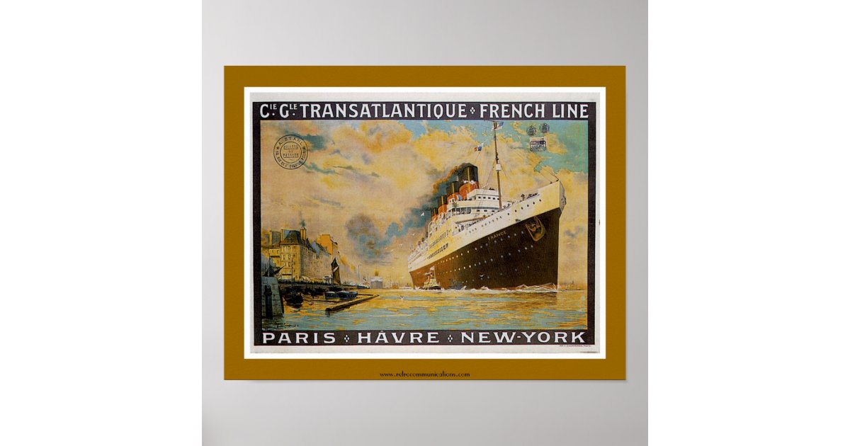 ssFrance (1912) French Line Poster | Zazzle