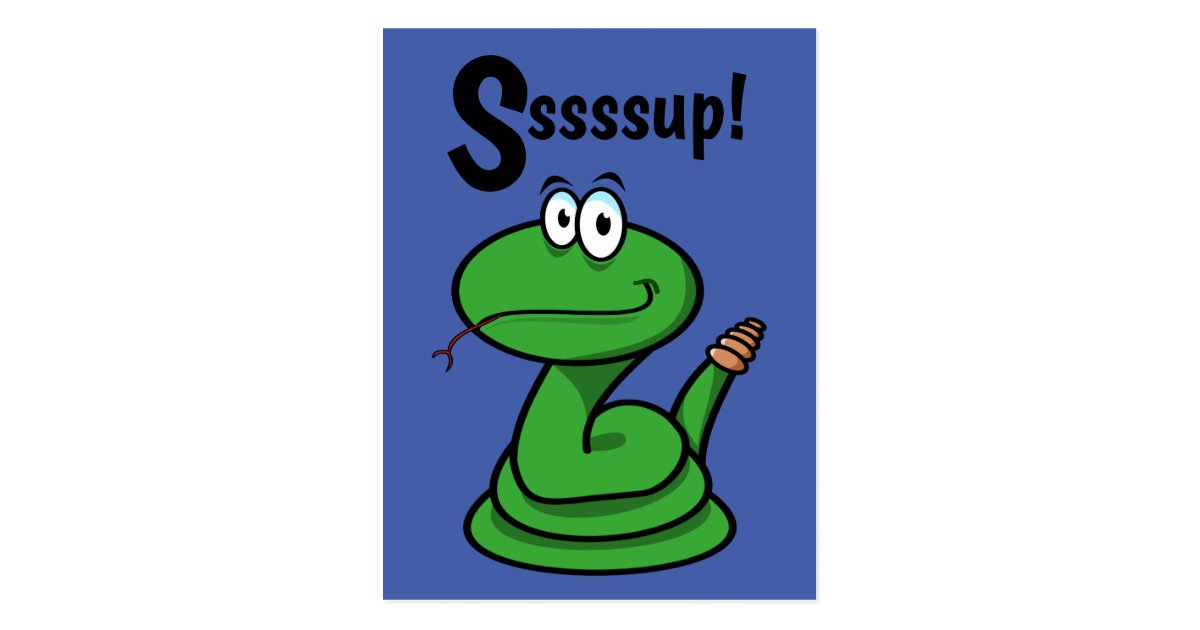 Sssssup! Snake Postcard | Zazzle.com