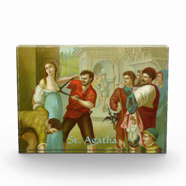St. Agatha (M 003) Paperweight or Acrylic Award | Zazzle