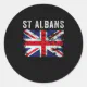 St Albans UK Flag England Souvenir Classic Round Sticker | Zazzle