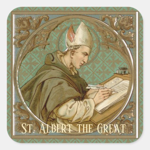St. Albert the Great (BK 013) Square Sticker | Zazzle