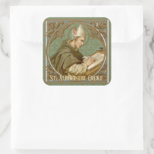 St. Albert the Great (BK 013) Square Sticker | Zazzle