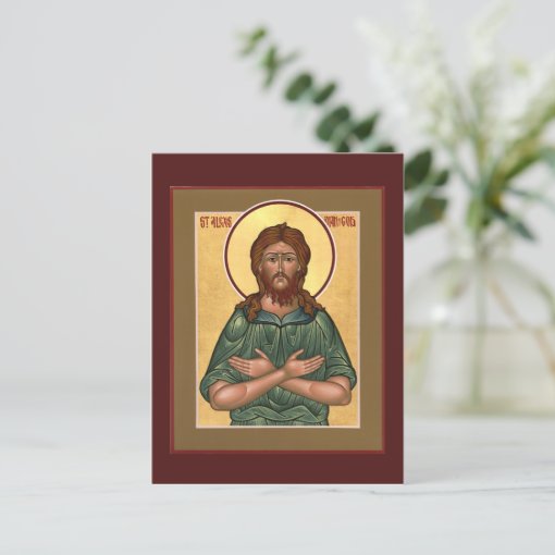 St. Alexis Man of God Prayer Card | Zazzle