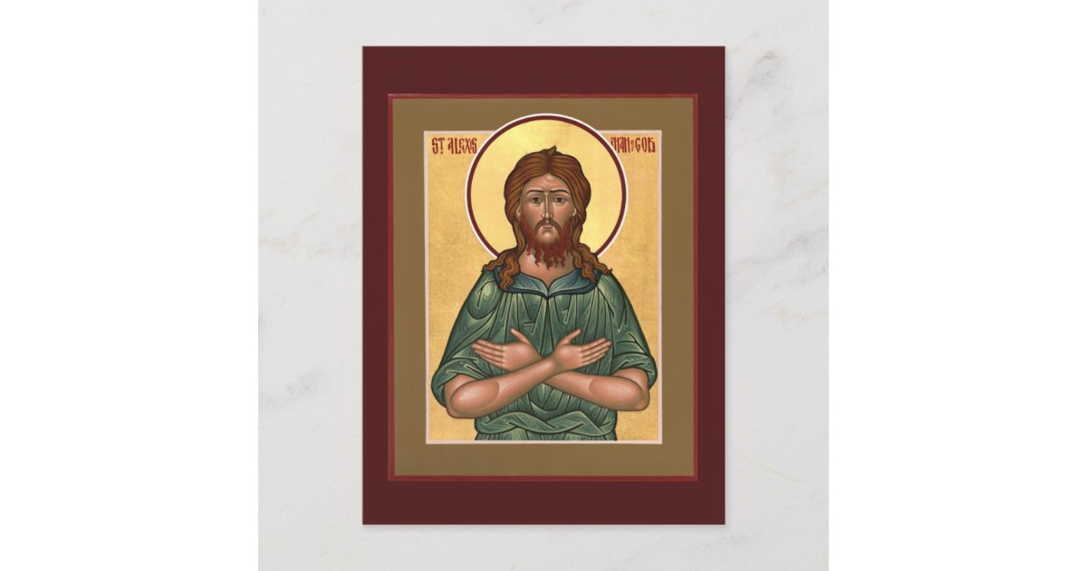 St. Alexis Man of God Prayer Card | Zazzle