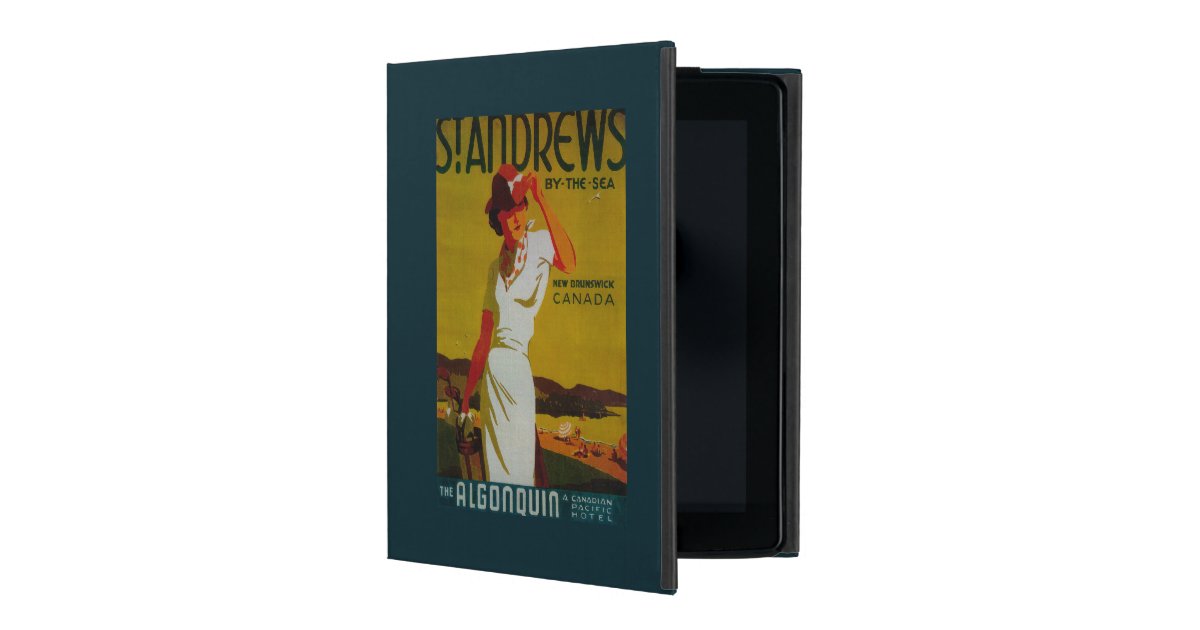 St. Andrews Algonquin Vintage PosterEurope iPad Folio Case | Zazzle