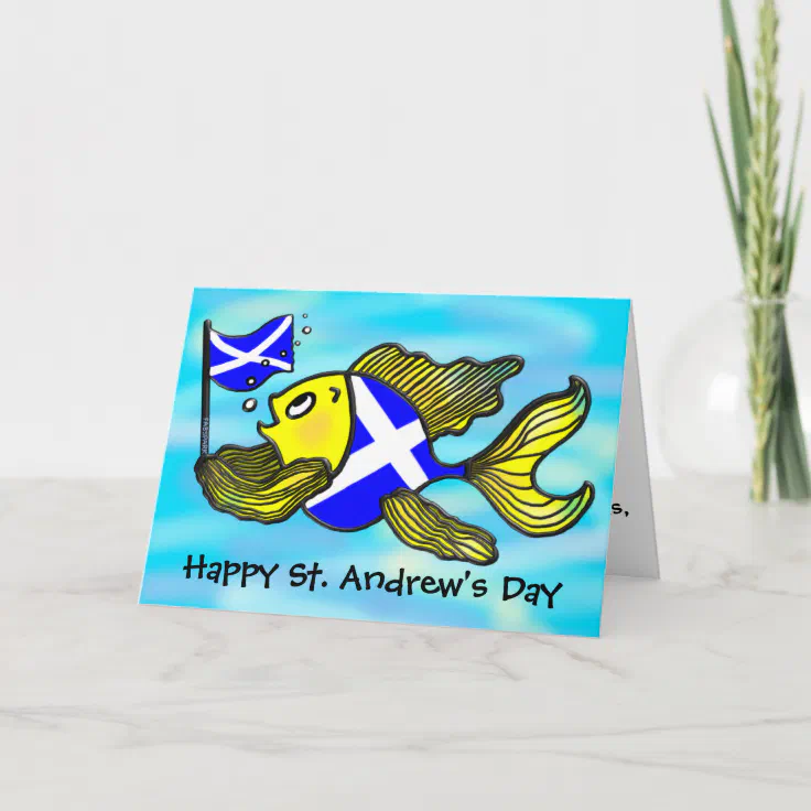 St. Andrew's Day GREETING CARD funny cartoon | Zazzle