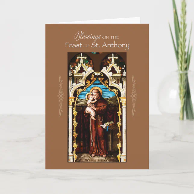 St. Anthony of Padua Feast Day Blessings Card | Zazzle