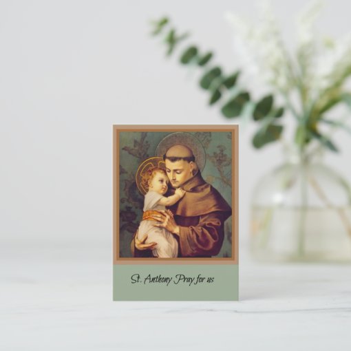 St. Anthony of Padua Holy Cards | Zazzle