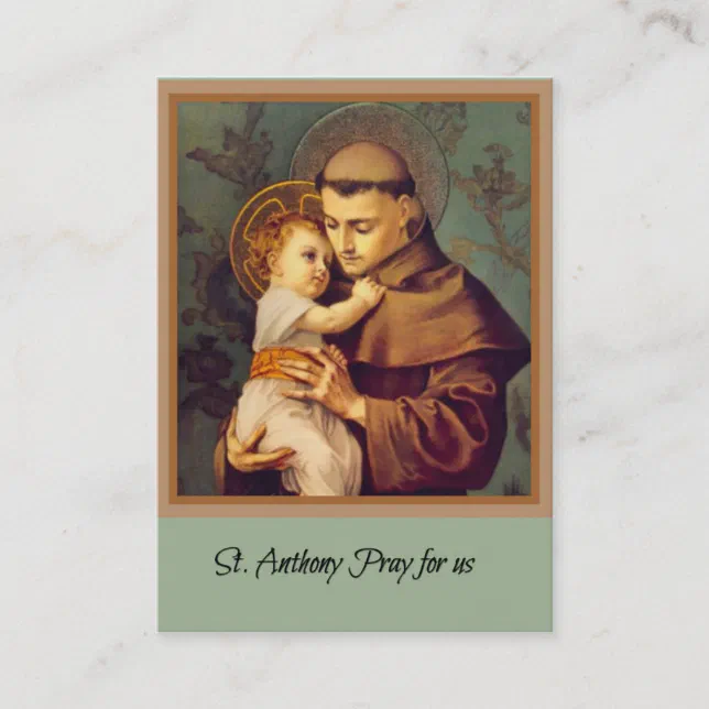 St. Anthony of Padua Holy Cards | Zazzle