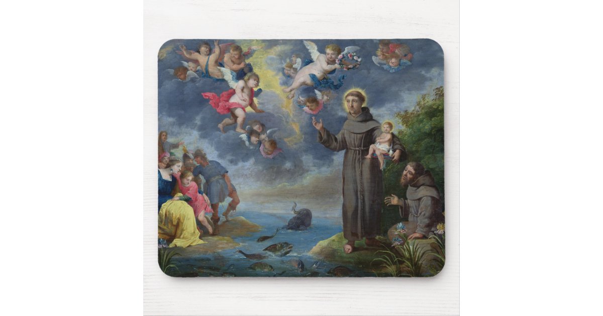 St. Anthony of Padua Preaching to the Fish Mouse Pad | Zazzle