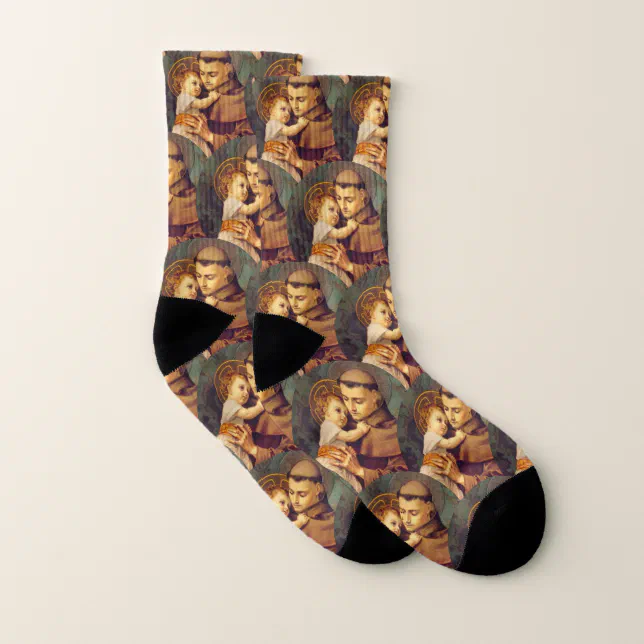St. Anthony of Padua with Baby Jesus Socks | Zazzle