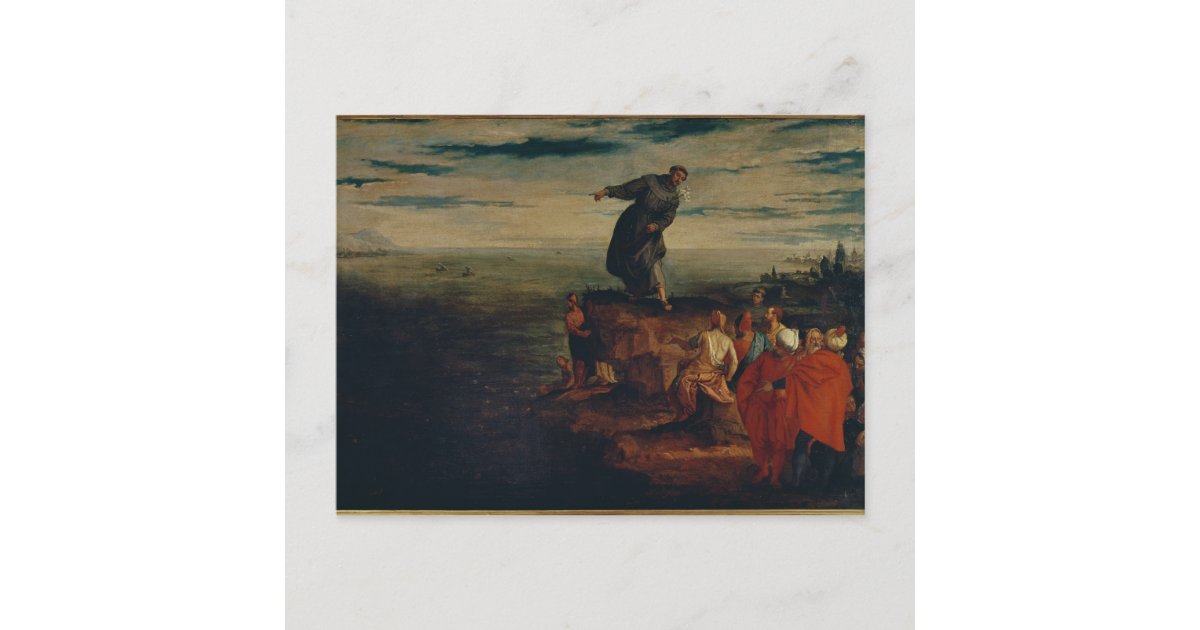 St. Anthony Preaching to the Fish, c.1580 Postcard | Zazzle