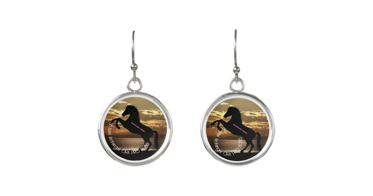 St Ariel Archangel Earrings | Zazzle